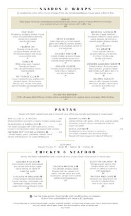 Lunch Menu - RH House