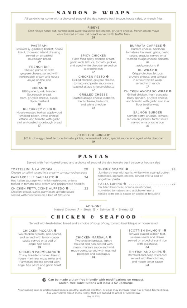 Lunch Menu - RH House